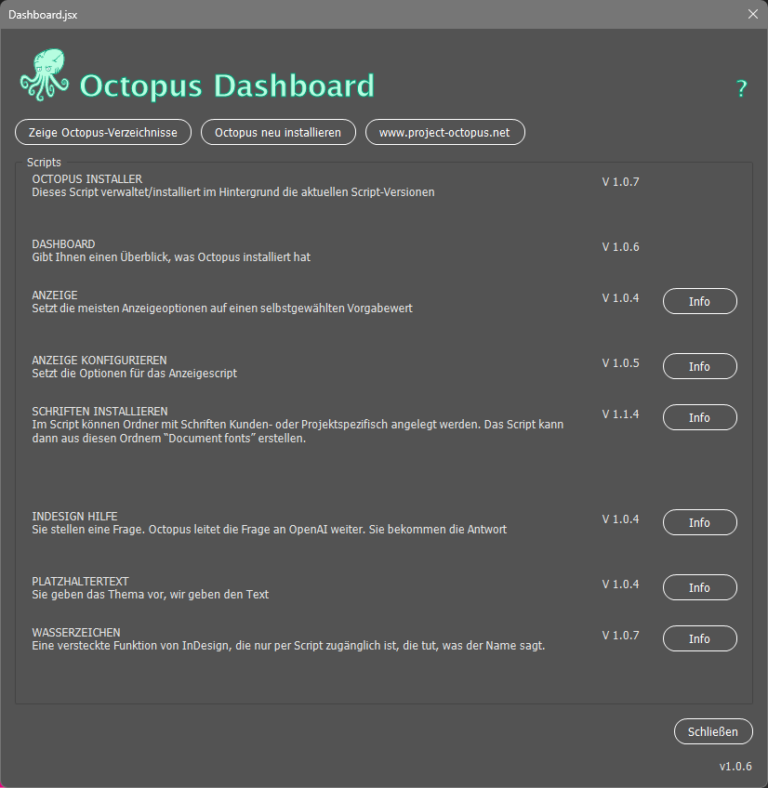 Script: Octopus Dashboard - Project Octopus
